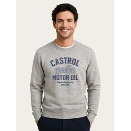 WOOOP Sweatshirt "Castrol Liquid Engineering" in Grau - 56% | Gr&ouml;&szlig;e M | Herren-plussize