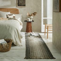 FLAIR RUGS L&auml;ufer &raquo;Jute Ombre&laquo; rechteckig 8 mm H&ouml;he grau Jute, Kunstfaser, Wolle