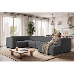 OTTO home Wohnlandschaft &raquo;Merid U-Form, B: 367 cm&laquo; jederzeit durch Module erweiterbar grau 100% Polyester