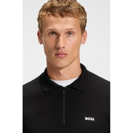 BOSS Green Herren BOSS Green Strickpullover &raquo;KN Ever-X PL&laquo; mit Rei&szlig;verschluss, regular fit, toniges Logo L