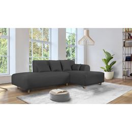 Home Affaire Ecksofa &raquo;Svennis L-Form&laquo; incl. Zierkissen, in 2 Bezugsvarianten grau Struktur (100% Polyester);Filzoptik (100% Polyester)