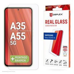 Displex Displayschutzglas &raquo;Real Glass&laquo; f&uuml;r Samsung Galaxy A35;Samsung Galaxy A55 5G 1 Stk. tlg. Bildschirmschutz, Displayschutzfolie,Einfach anbringen,kratz-&