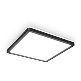 B.K.LICHT Panel LED-Modul 1 Stk. Neutralwei&szlig; Deckenleuchte, 18 Watt, ultra-flach, indirektes Licht, neutralwei&szlig; schwarz