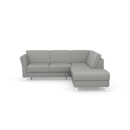 Sit & More sit&more Ecksofa &raquo;Visby L-Form&laquo; Wahlweise mit Bettfunktion und Stauraum, frei im Raum stellbar silber