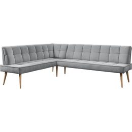 exxpo - sofa fashion Eckbank &raquo;Latte&laquo; moderne Sitz- und R&uuml;ckensteppung, bequem und elegant, hoher Holzfu&szlig; 94% PES, 6% NY
