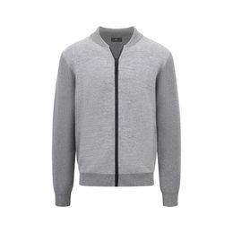 Fynch-Hatton Herren Fynch-Hatton Strickjacke mit Rei&szlig;verschluss grau XXL