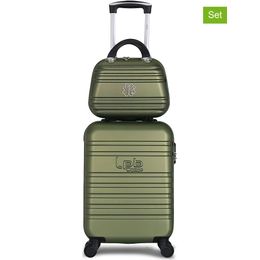 Les P'tites Bombes Les P ́tites Bombes 2tlg. Set: Hardcase-Trolley und Beautycase "Aurelia" in Khaki - 69% | Damen-koffer-reisegepaeck