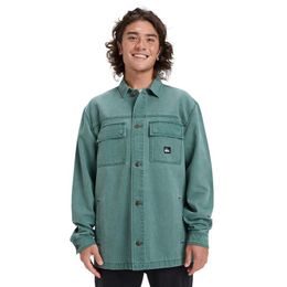 Quiksilver Herren Langarmhemd &raquo;Mohab Washed Twill&laquo; gr&uuml;n L, US-Gr&ouml;&szlig;en