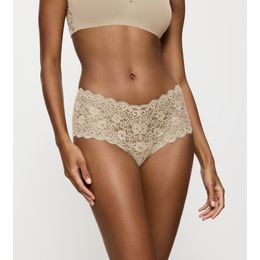 Triumph Damen Maxislip &raquo;Amourette&laquo; mit Stretch-Spitze, klassische Passform, Mikrofaser, flache N&auml;hte beige 42