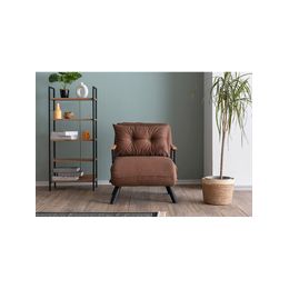 Evila Schlafsessel "Sandro" in Braun - (B)78 x (H)69 x (T)50 cm - 79% | Sitzmoebel
