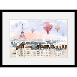 queence Bild &raquo;Hei&szlig;luftballon in Frankreich&laquo; Architektonische Elemente Ballonfahren Geb&auml;ude Hei&szlig;luftballon Paris Stadt HD Premium Poster-Druck inkl. 
