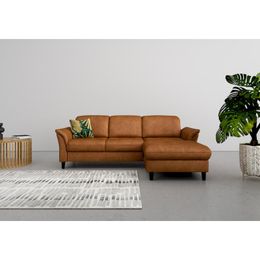 Sit & More sit&more Ecksofa &raquo;Maggiore L-Form&laquo; wahlweise mit Kopfteilverstellung, Bettfunktion und Bettkasten braun 100% Polyester