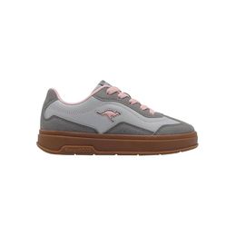 Kangaroos Sneakers "K-GK Creepin" in Grau/ Wei&szlig;/ Rosa - 48% | Gr&ouml;&szlig;e 28 | Kindersneakers