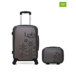 Les P'tites Bombes Les P ́tites Bombes 2tlg. Set: Hardcase-Trolley und Beautycase "Eleonor" in Anthrazit - 71% | Damen-koffer-reisegepaeck
