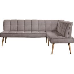 exxpo - sofa fashion Eckbank &raquo;Latte&laquo; moderne Sitz- und R&uuml;ckensteppung, bequem und elegant, hoher Holzfu&szlig; 94% PES, 6% NY