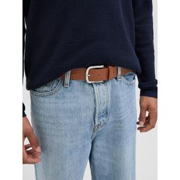 Jack & Jones Jack & Jones Herren Lederg&uuml;rtel &raquo;JACHARRY BELT NOOS&laquo; braun