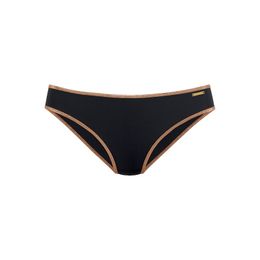 Bruno Banani Damen Bikini-Hose &raquo;Milano&laquo; mit kupferfarbener Paspel schwarz 42, N-Gr