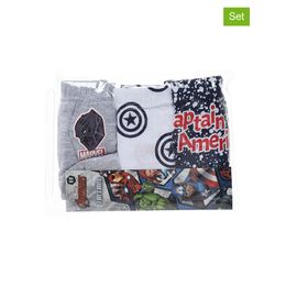 Avengers 3er-Set: Slips "Avengers" in Grau/ Wei&szlig;/ Dunkelblau - 45% | Gr&ouml;&szlig;e 134/140 | Kinder-waesche