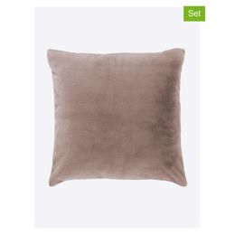 HEINE HOME 2er-Set: Kissenh&uuml;llen in Beige - 50% | Gr&ouml;&szlig;e 40x40 cm | Dekokissen