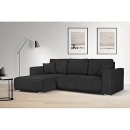 OTTO home Ecksofa &raquo;BEATRICE optionale Schlafsofa mit Bettkasten, B/T/H: 265/170/86 cm&laquo; L-Form, wahlweise auch mit Bettfunktion und Bettkasten grau 100