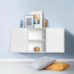 Sideboard &raquo;Mistral, Hochwertig Schrank, h&auml;ngend/stehend montierbar&laquo; mit zwei T&uuml;ren, B: 133 cm, anpassungsbar Designm&ouml;bel wei&szlig;