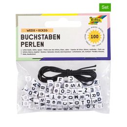 folia PAPER Bastelset "Buchstaben-Perlen" in Wei&szlig; - 39% | Kinder-kreativspielzeug