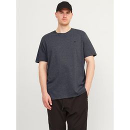 Jack & Jones PlusSize Jack & Jones Plussize Damen Jack & Jones PlusSize T-Shirt &raquo;JJEPAULOS TEE SS CREW NECK NOOS PLS&laquo; mit Logo Stickerei grau 5XL