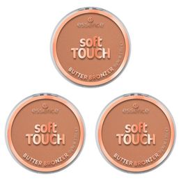Essence Damen Bronzer-Puder &raquo;soft TOUCH BUTTER BRONZER&laquo; 3-tlg., mittlere Deckkraft, br&auml;unend, alle Hauttypen