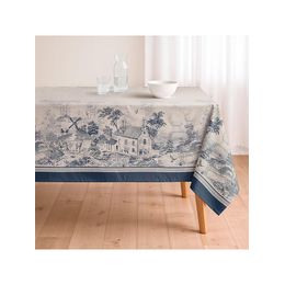 Mint Rugs Tischdecke "Natural Yute" in Creme/ Blau - 66% | Gr&ouml;&szlig;e 155x200 cm |