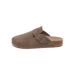 billowy Leder-Clogs in Taupe - 55% | Gr&ouml;&szlig;e 38 | Damen-pantoletten