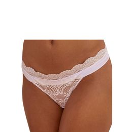 Lascana Damen Lascana String &raquo;Valentina&laquo; aus dezent transparenter Spitze beige 44/46