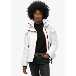 Superdry Damen Outdoorjacke &raquo;HOODED MTN WINDBREAKER JACKET&laquo; mit Kapuze wei&szlig; M