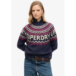 Superdry Damen Strickpullover &raquo;BRANDED JUMPER&laquo; blau XS