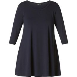 Base Level Curvy Damen Tunikashirt &raquo;Aria&laquo; mit Rundhalsausschnitt blau 46