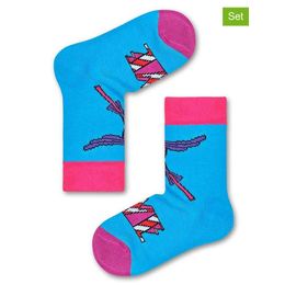 Happy Socks 2er-Set: Socken in Hellblau - 66% | Gr&ouml;&szlig;e 22-24 | Babysocken-strumpfhosen