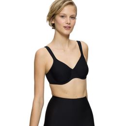 Triumph B&uuml;gel-BH &raquo;Modern Soft+Cotton W&laquo; mit dezenten Glanz-Streifenmuster und breiten Tr&auml;gern schwarz 105, Cup B B&uuml;gel-BH