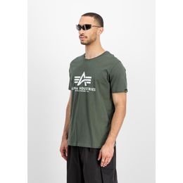 Alpha Industries Herren T-Shirt &raquo;Basic T-Shirt&laquo; Baumwolle, regular fit gr&uuml;n M