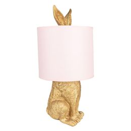 Clayre&Eef Tischleuchte in Rosa/ Gold - (H)43 x &Oslash; 20 cm - 54% | Tischleuchten