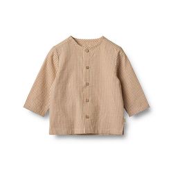 Wheat Hemd "Shelby" in Creme/ Hellbraun - 55% | Gr&ouml;&szlig;e 80 | Baby-hemden-blusen