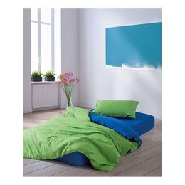 Elizabed Renforc&eacute;-Bettw&auml;sche-Set in Gr&uuml;n/ Blau - 50% | Gr&ouml;&szlig;e 140x200 cm | Bettwaesche-bettwaren