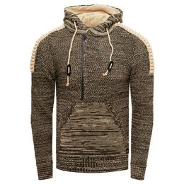 Rusty Neal Herren Kapuzensweatshirt &raquo;Knitwear&laquo;, mit praktischem Rei&szlig;verschluss gr&uuml;n M