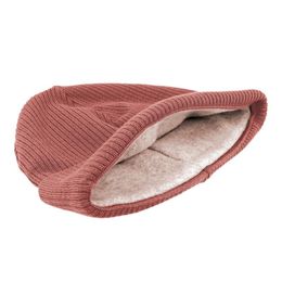 MaxiMo Jungen MaxiMo Beanie aus Baumwolle, w&auml;rmend, gef&uuml;ttert, unifarben rot