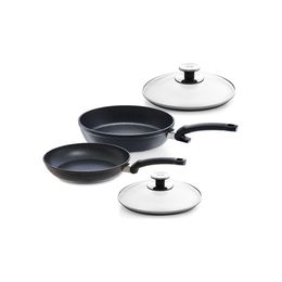 Fissler 4tlg. Pfannenset "Adamant " in Schwarz - 39% | Kochgeschirr