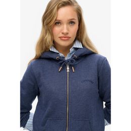 Superdry Damen Kapuzensweatjacke &raquo;ESSENTIAL LOGO ZIPHOOD HB&laquo; blau M