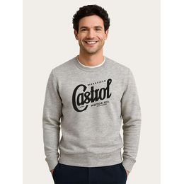 WOOOP Sweatshirt "Castrol" in Grau - 60% | Gr&ouml;&szlig;e XS | Herren-plussize