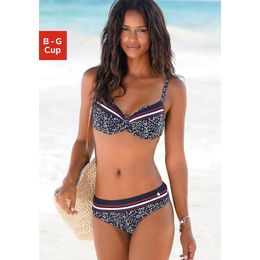 Lascana Damen Lascana B&uuml;gel-Bikini-Top &raquo;Minimal&laquo; mit verstellbaren Tr&auml;gern blau 44, Cup E
