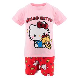 Hello Kitty Pyjama "Hello Kitty" in Rosa/ Rot - 54% | Gr&ouml;&szlig;e 116 | Kinder-waesche