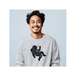 WOOOP Sweatshirt "Inner space" in Grau - 58% | Gr&ouml;&szlig;e S | Herren-plussize