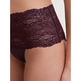 Calida Damen Calida High-Waist-Slip &raquo;Sensual Secrets&laquo; breiter Spitzenbund, Viskose-Mix, Single Jersey, elastisch, weich schwarz XS (36/38)