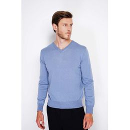 William de Faye Pullover in Hellblau - 77% | Gr&ouml;&szlig;e 46 | Herren-plussize
